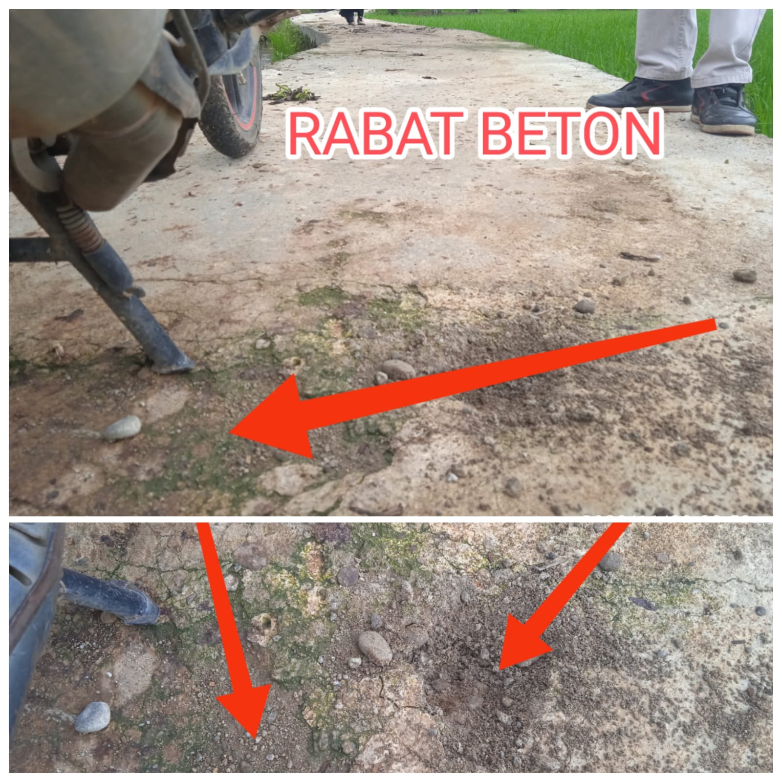 Pembangunan Rabat Beton Desa Ujung Tanjung 3 Diduga Asal Jadi, Terlihat ...